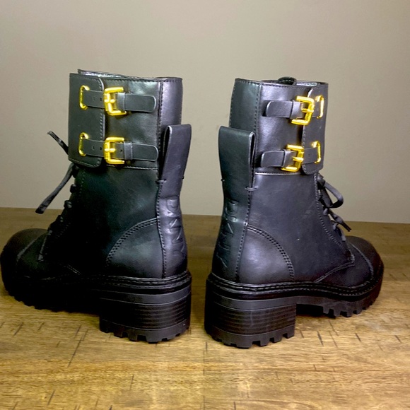 Dkny | Shoes | Bart Combat Boots With Buckle And Lace Up Ankle By Dkny ...